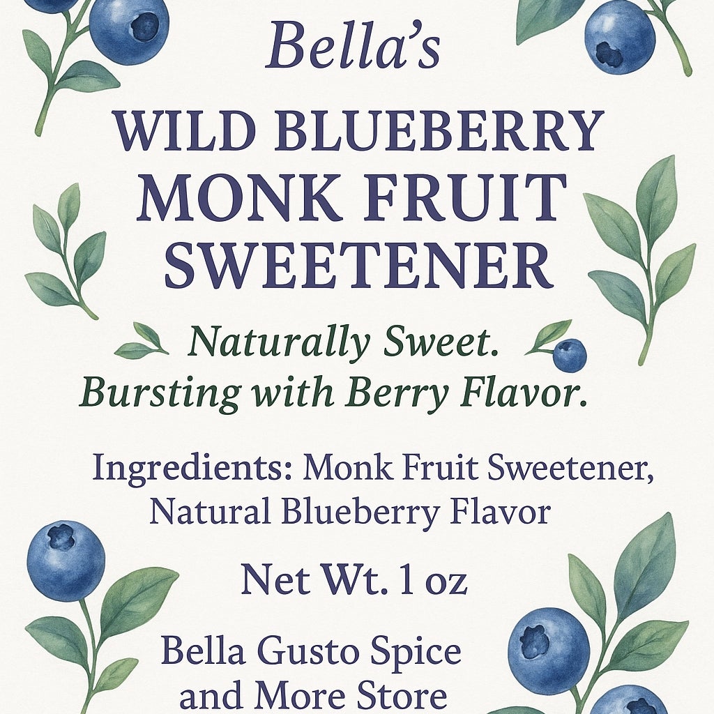 Bella's Wild Blueberry Monk Fruit Sweetener | Bella Gusto Olive Oil Co