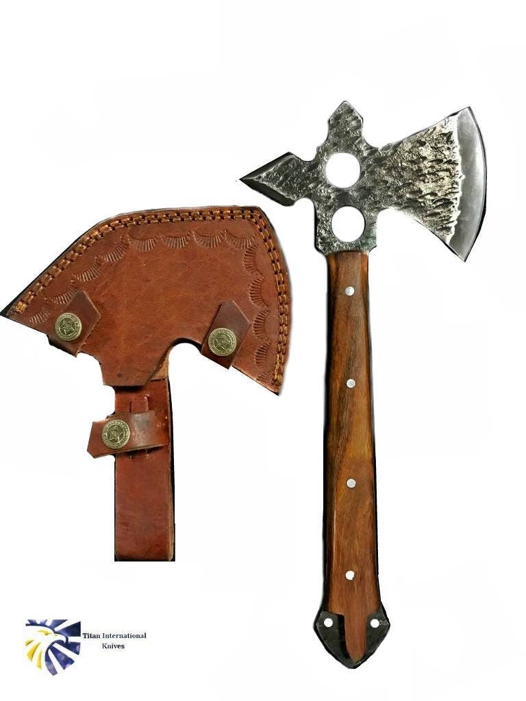 Hand Forged Carbon Tomahawk BY TITAN TC-020 | Bella Gusto Olive Oil Co