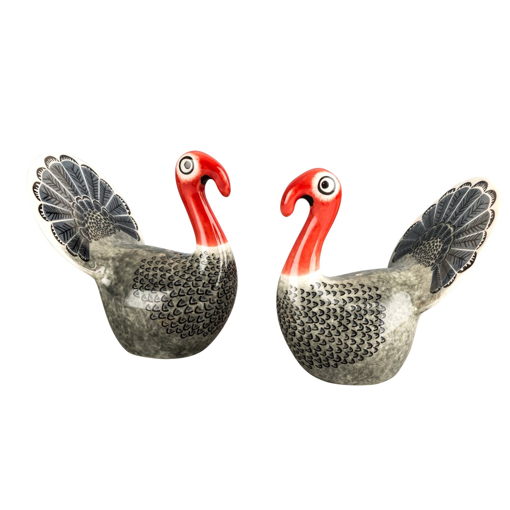 Handmade Ceramic Turkey Salt and Pepper Shakers | Bella Gusto Olive Oil Co